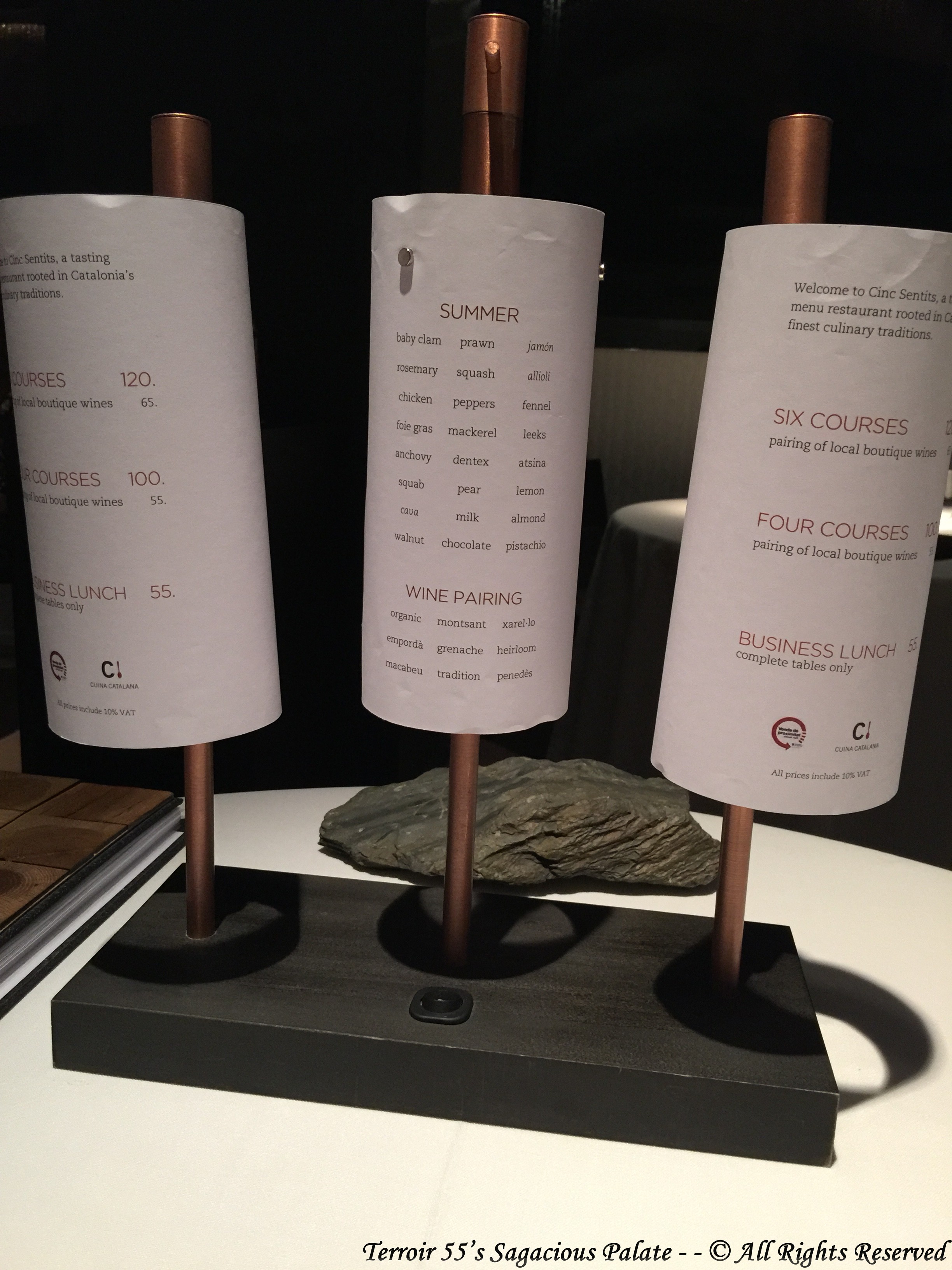 Cinc Sentits – Sagacious Palate